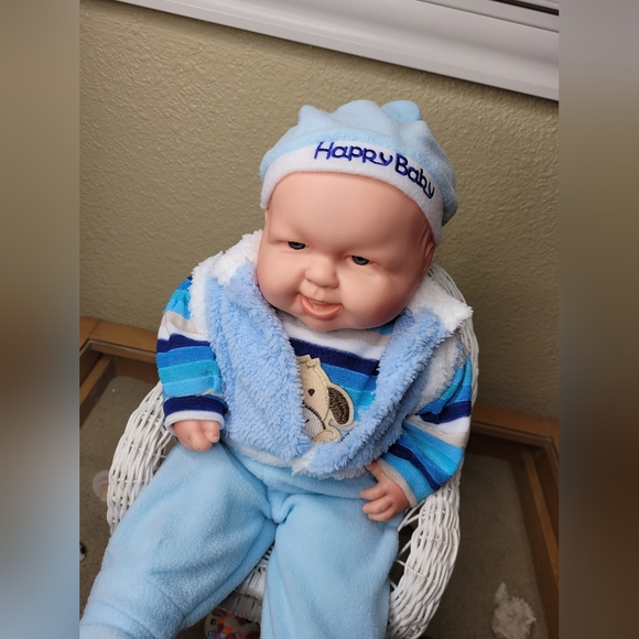 Kinnex | Toys | Cuddle Snuggle Baby Doll For Boys Girls Blue 25 Vinyl ...